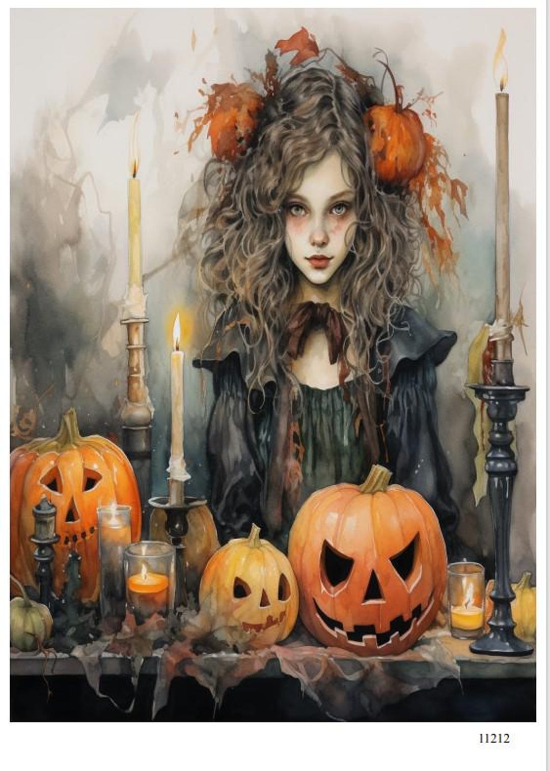 Unique Rice Paper Design for Decoupage With a Halloween Theme in ...