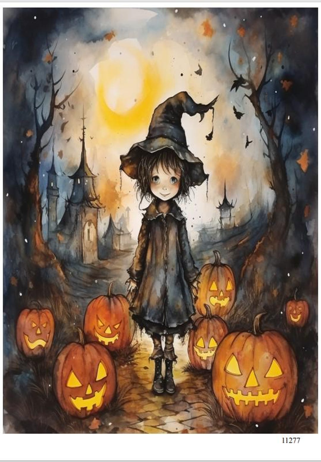 Unique Rice Paper Design for Decoupage With a Halloween Theme in ...