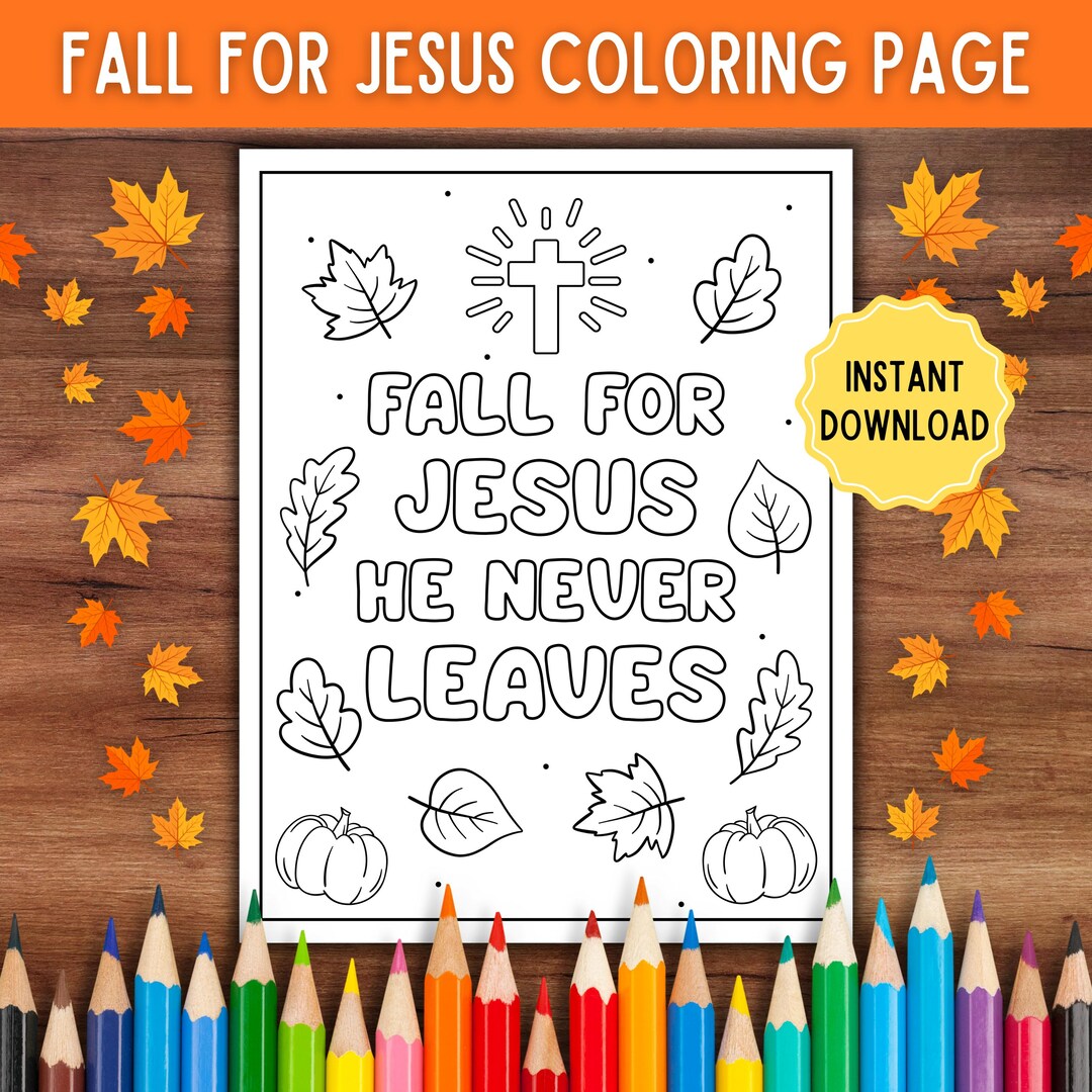 Christian Thanksgiving Coloring Page | Fall for Jesus Printable (PDF ...