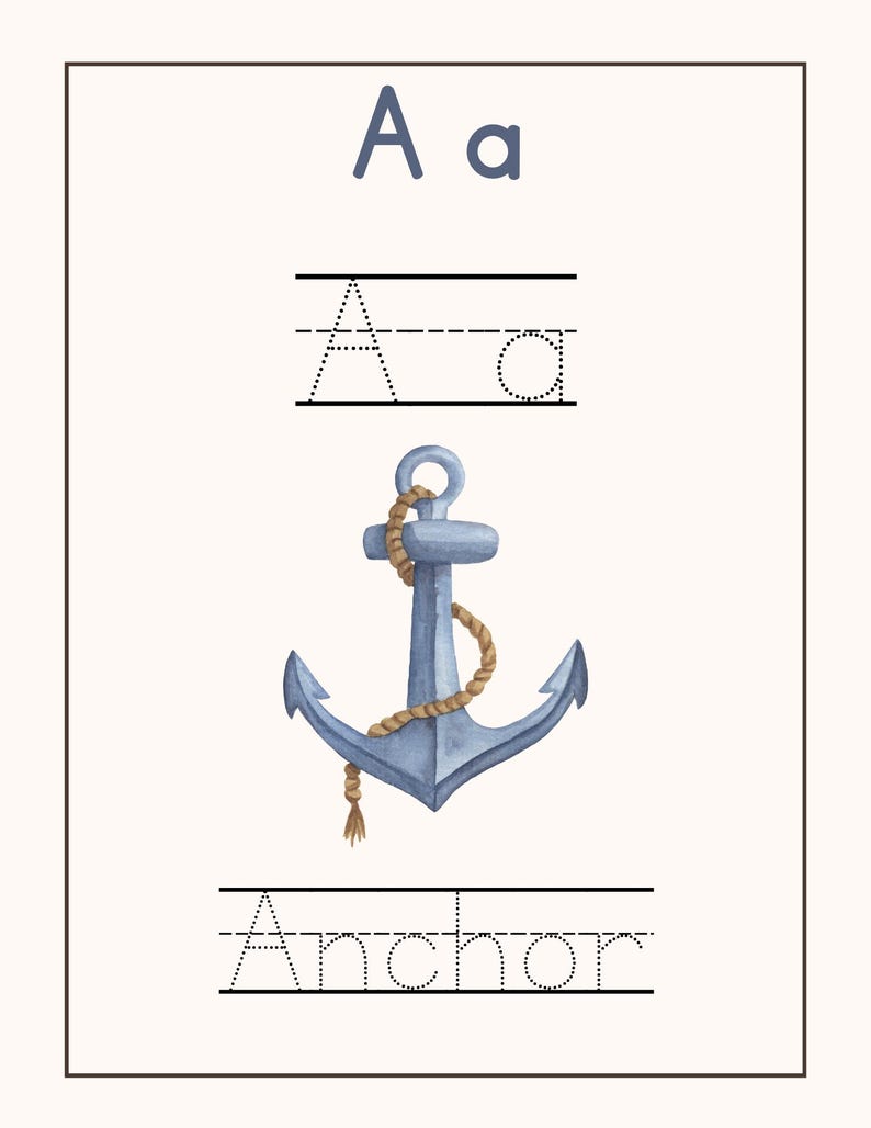 Ocean Themed Letter Tracing Sheets - Etsy Canada