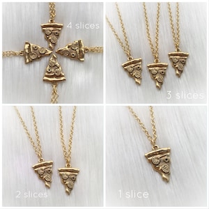 Gold Pizza Slice Necklace - Choose Your Number of Slices - Etsy