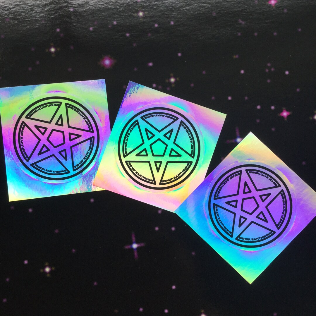 Holographic Pentacle Sticker - Etsy