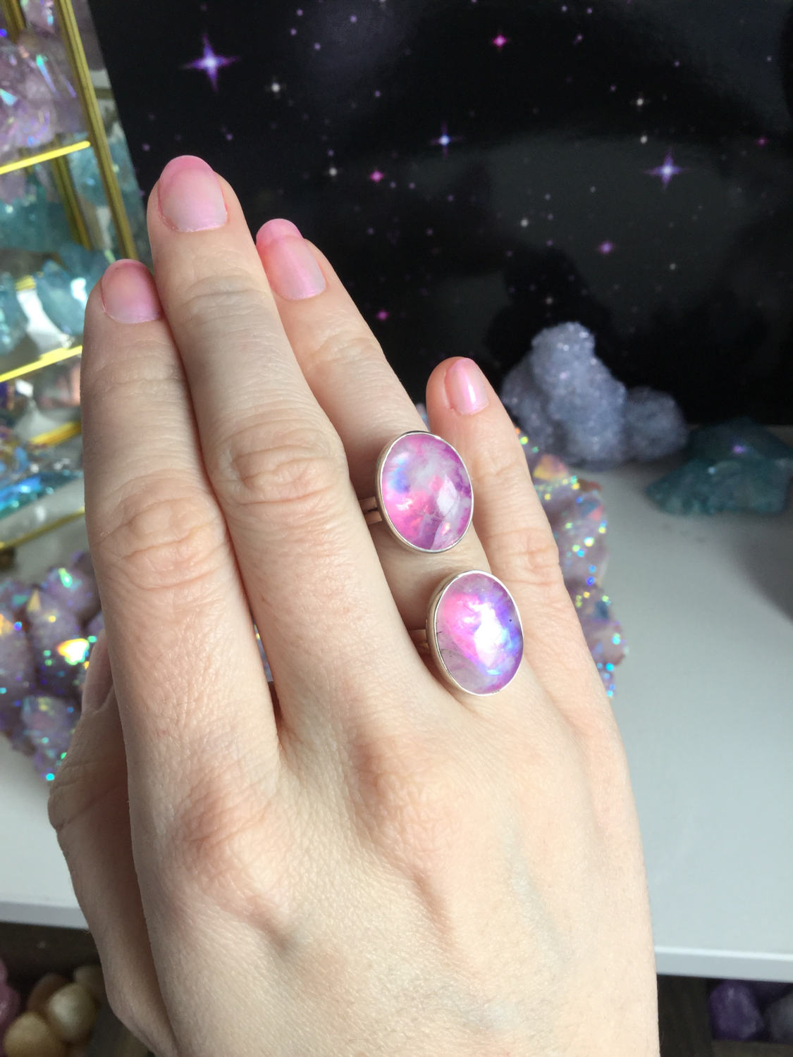Pink Rainbow Moonstone