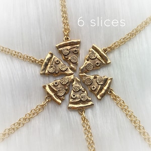 Gold Pizza Slice Necklace - Choose Your Number of Slices - Etsy