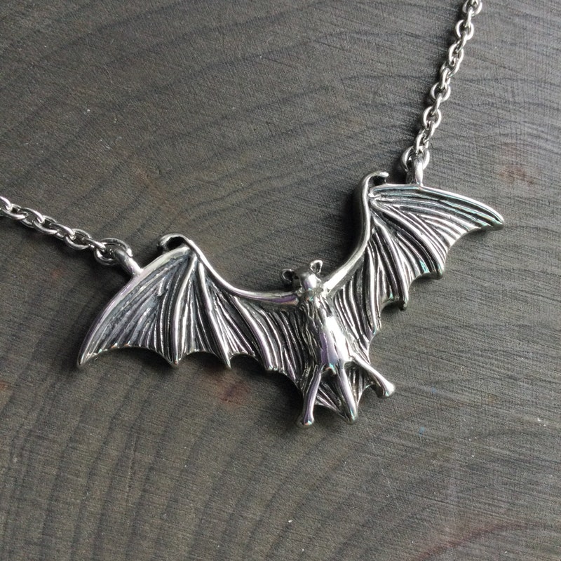 Bat Necklace - Etsy