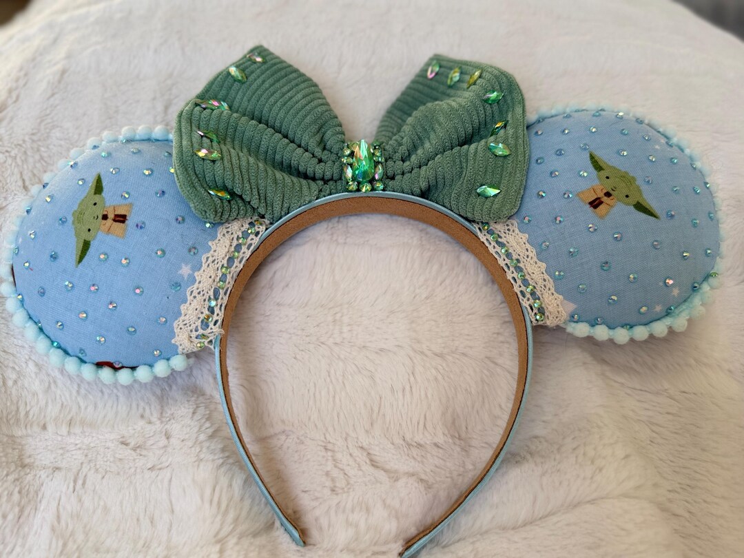 Darling Grogu/baby Yoda Mickey Ears With Sparkles - Etsy