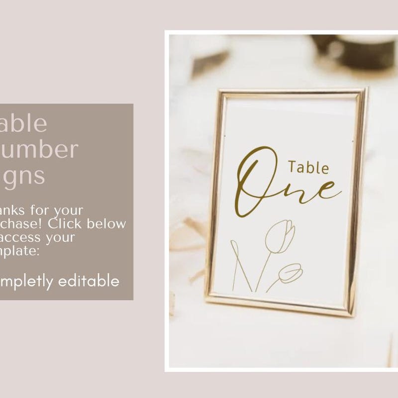 Elegant Table Number - Etsy