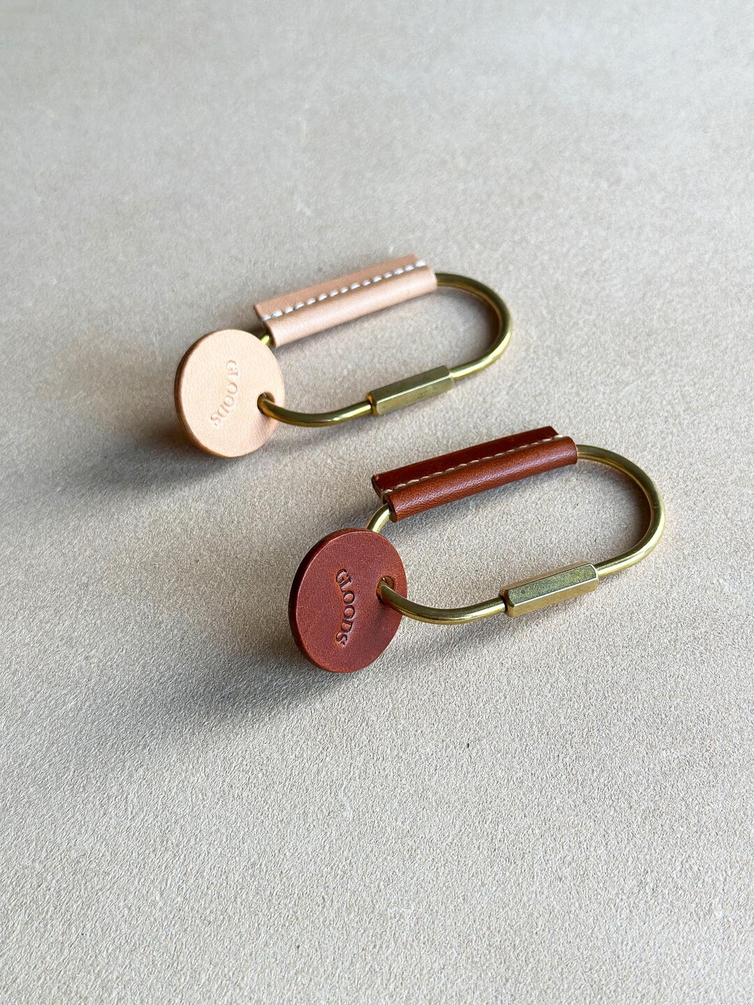 Brass Key Fob - Leather Goods, Leather Key Fob, Handmade, Handcrafted ...