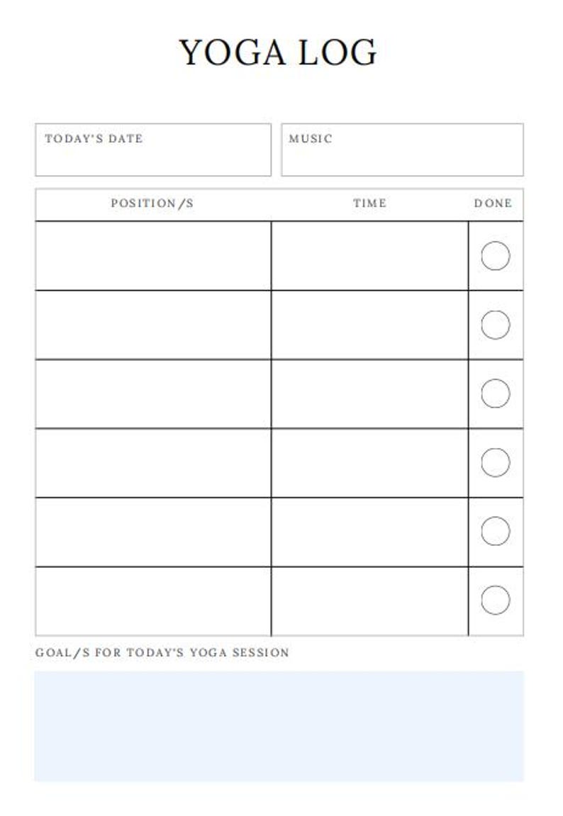 Digital Yoga Planner 20 Page |printable and Downloadable PDF | Yoga ...