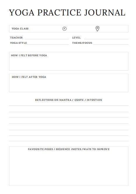 Digital Yoga Planner 20 Page |printable and Downloadable PDF | Yoga ...