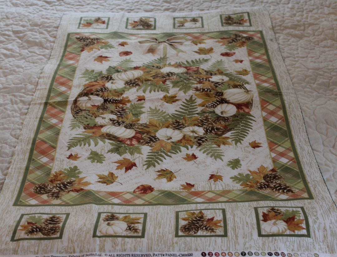 Timeless Treasures Fall Wreath Fabric Panel 44 X 23 - Etsy