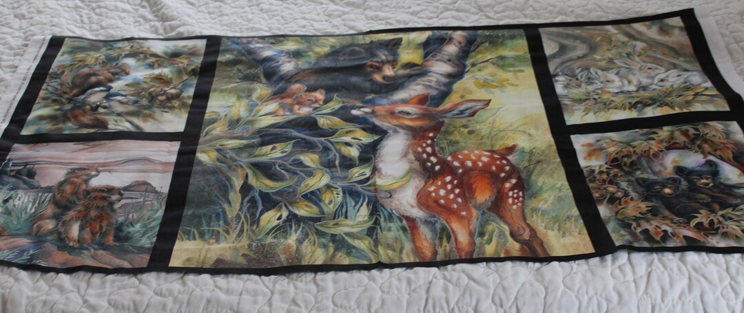 Robert Kaufman North American Wildlife Fabric Panel 44 X 24 - Etsy