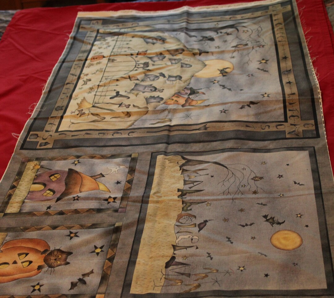 Fall Halloween Fabric Panel 44 X 23 - Etsy