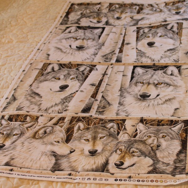 Wolf Fabric Panel - Etsy
