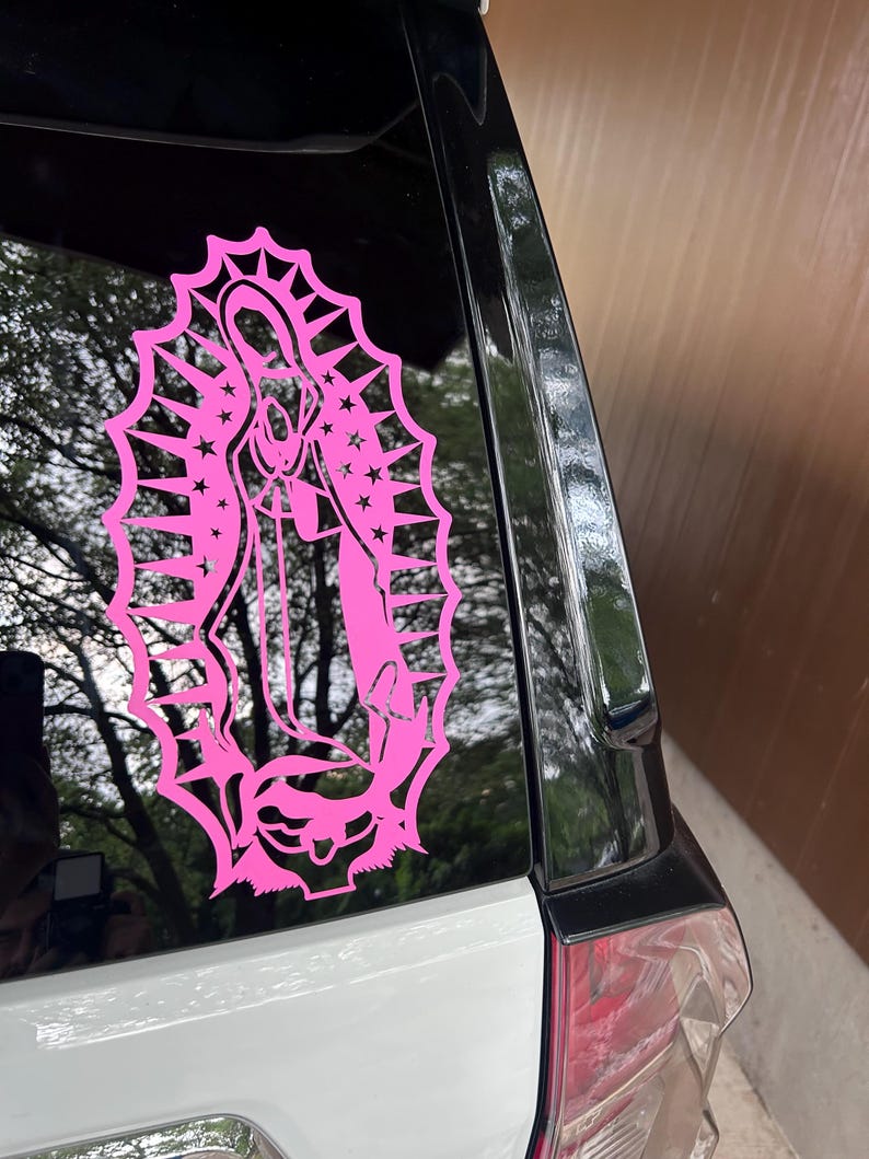 Virgin Mary Car Decal | Faith-inspired Vinyl Sticker - Etsy