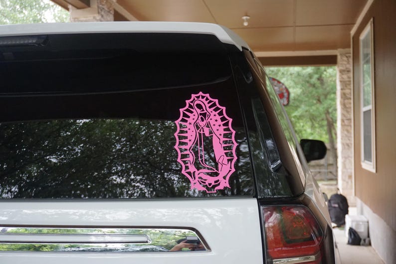Virgin Mary Car Decal | Faith-inspired Vinyl Sticker - Etsy
