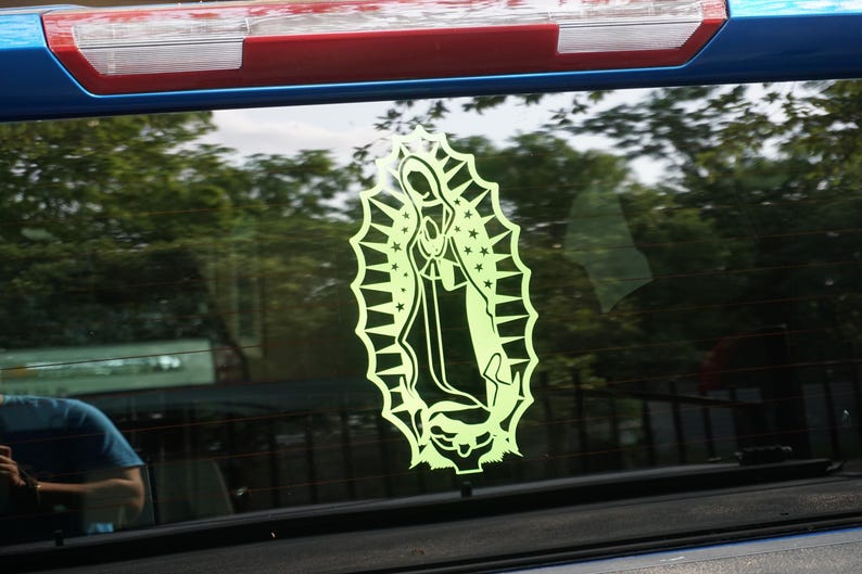 Virgin Mary Car Decal | Faith-inspired Vinyl Sticker - Etsy