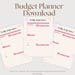 Monthly Budget Planner Printable Cute Expense Tracker PDF Financial ...