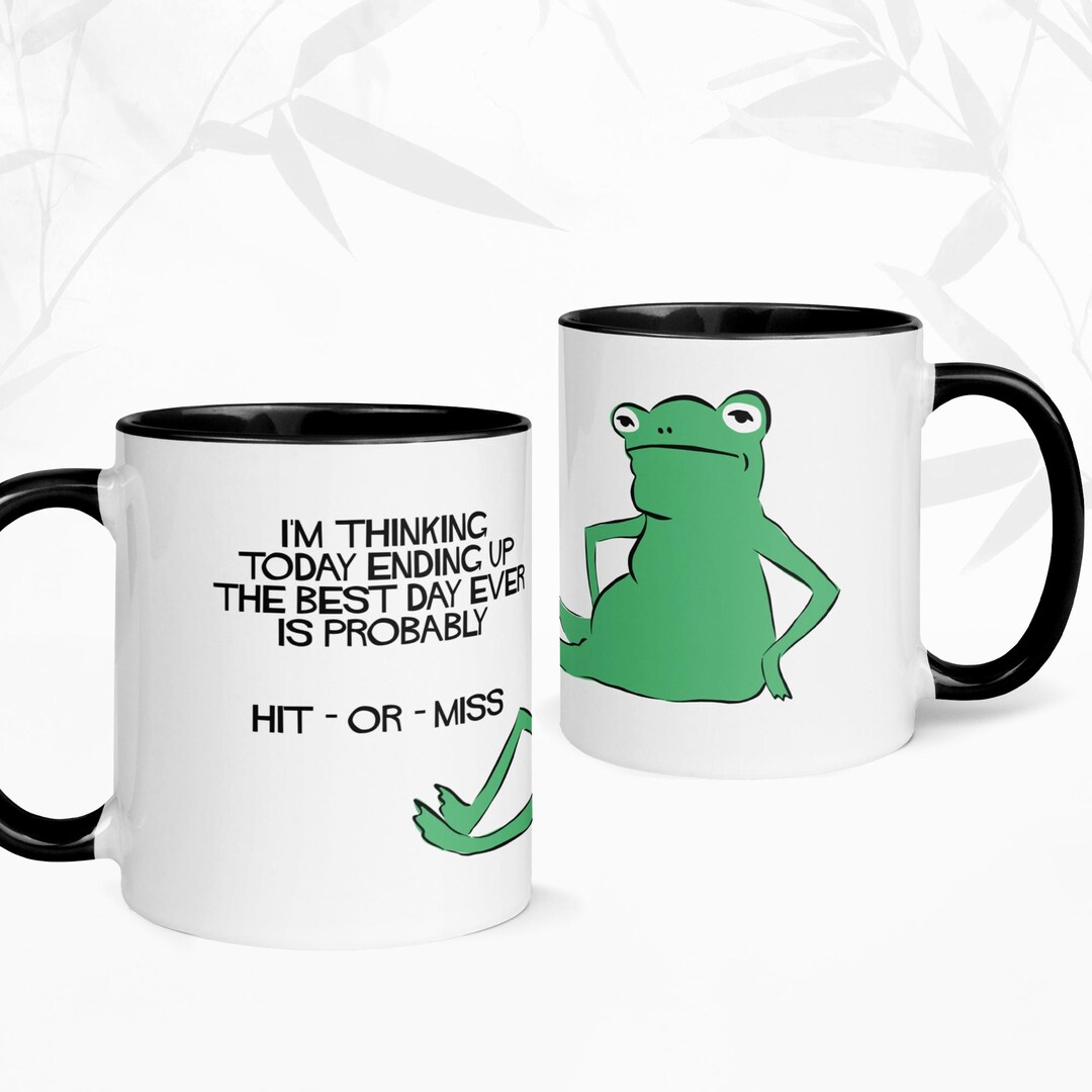 Frog Art Mug-fun Coffee Mugs-ceramic Mugs-funny Morning Coffee Text ...