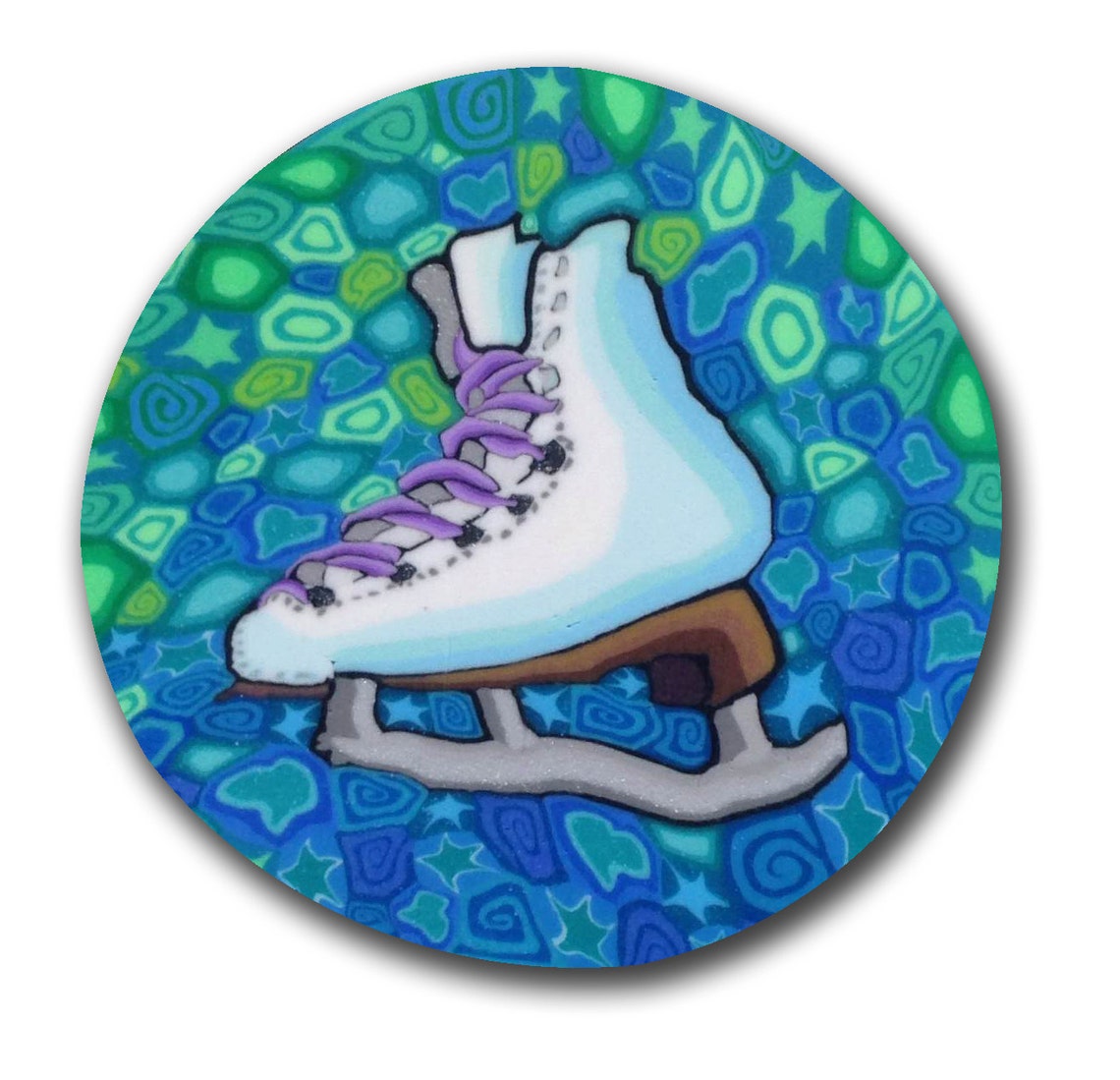 Polymer Clay Cane Ice Skate- Silly Milly - Etsy