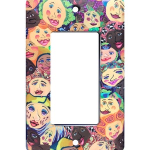 Switch Plate Cover- Faces- Made to Order - Etsy