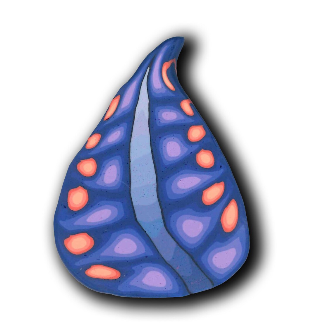 Polymer Clay Cane Winking Periwinkle Leaf Silly Milly - Etsy