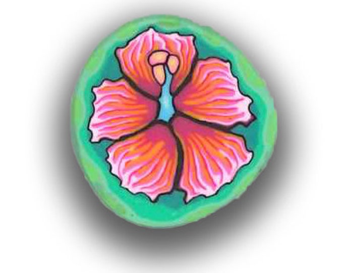 Polymer Clay Cane Pink Hibiscus Silly Milly - Etsy