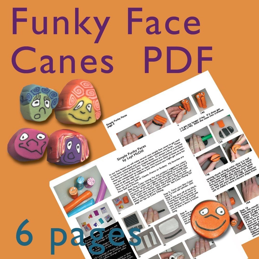 Funky Face Canes How to PDF - Etsy