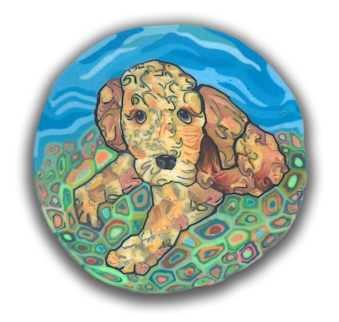 Polymer Clay Cane -lucy the Golden Doodle Silly Milly - Etsy