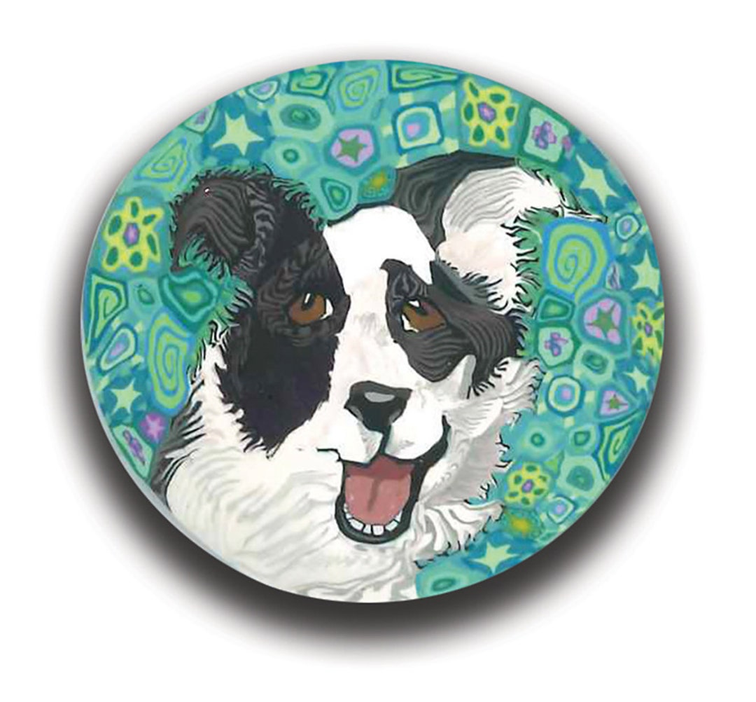 Polymer Clay Cane Maggie the Border Collie Silly Milly Millefiori Cane ...