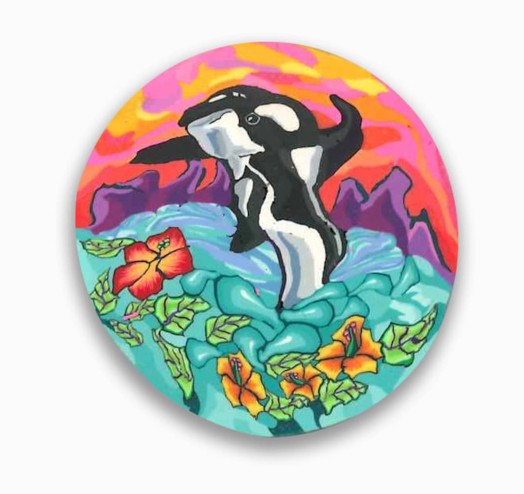 Polymer Clay Cane Tropical Orca Silly Milly - Etsy