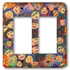 Switch Plate Cover- Faces- Made to Order - Etsy