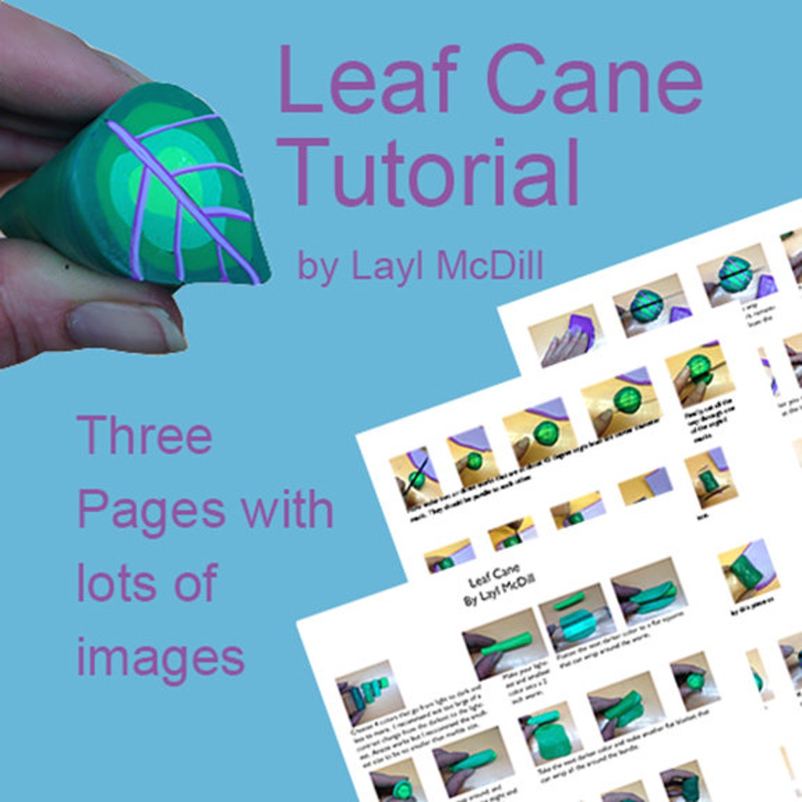 Leaf Polymer Clay Cane PDF Tutorial - Etsy Canada