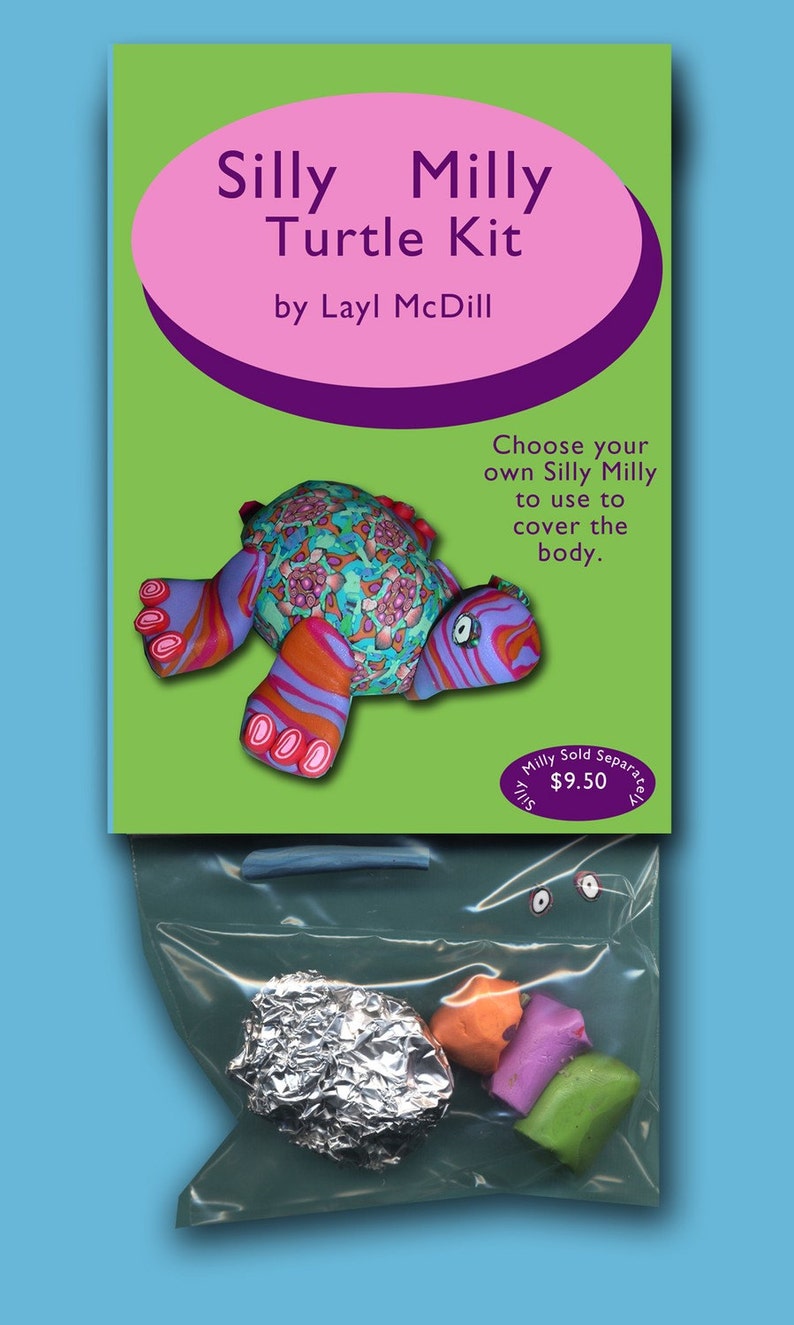 Turtle Silly Milly Sculpture Kit Polymer Clay | Etsy