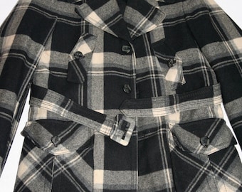 Gorgeous Vintage Wool Plaid Coat Size M - Etsy