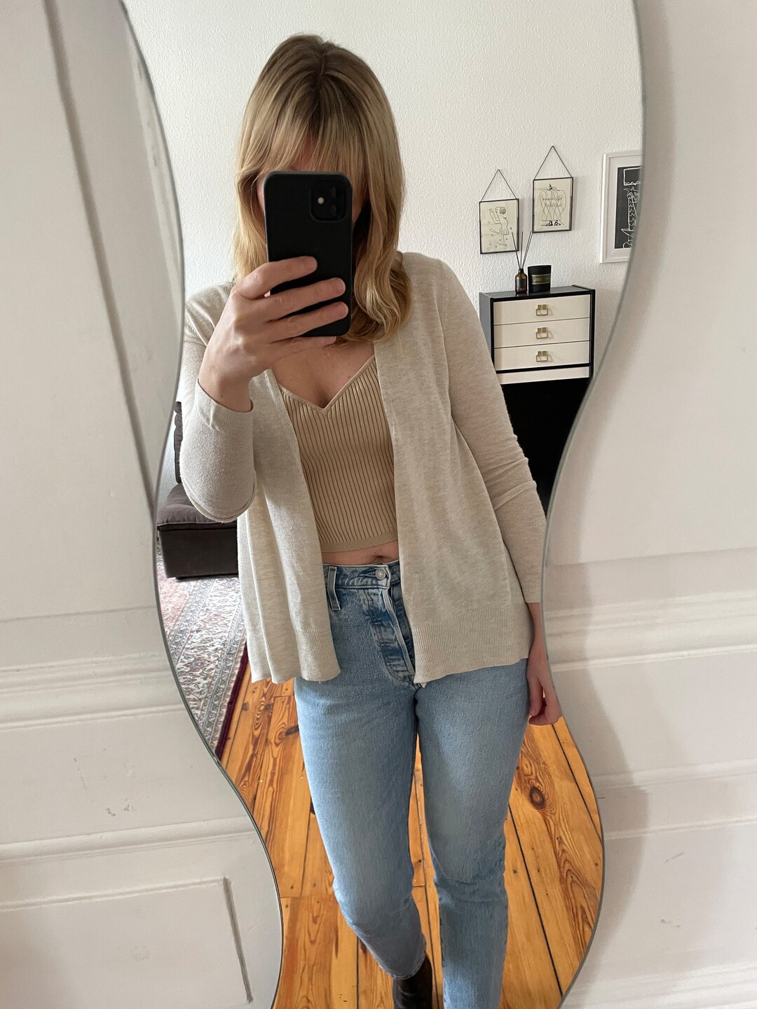 Vintage Fine Knit Oatmeal Cardigan Size M - Etsy