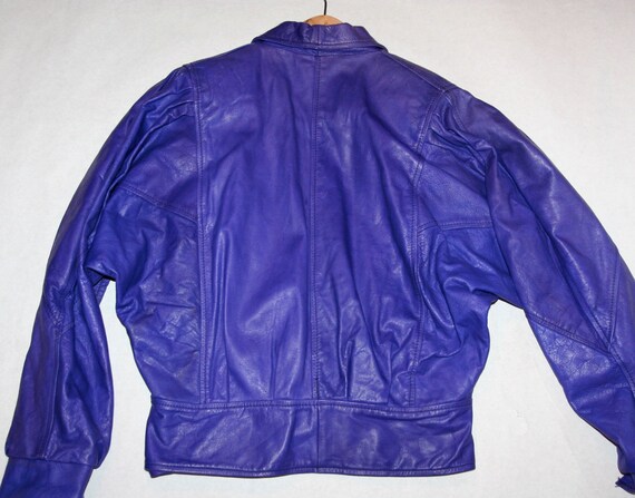 Insanity Purple Vintage Leather Jacket- Size S/M - Gem