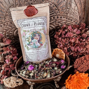 Crown of Flowers ~ Midsummer Organic Herbal Tea ~ Litha Tea ~ Floral ...
