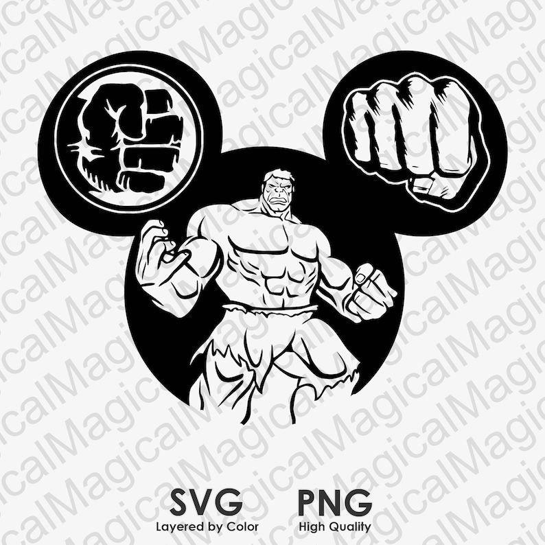 Hulkk Mouse Head Svg Png, Avengers Family Vacation Svg Png, Hulkk Svg ...