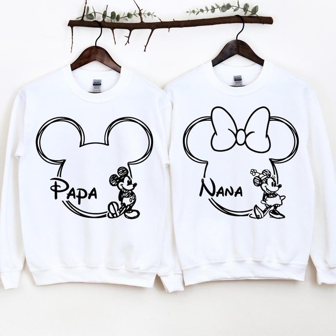 Sketch Mouse Head Nana Papa Design Svg Png Cricut, Family Vacation Svg ...
