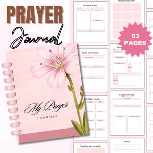 Bible Study Guide | Printable Prayer Journal & Gratitude Journal ...