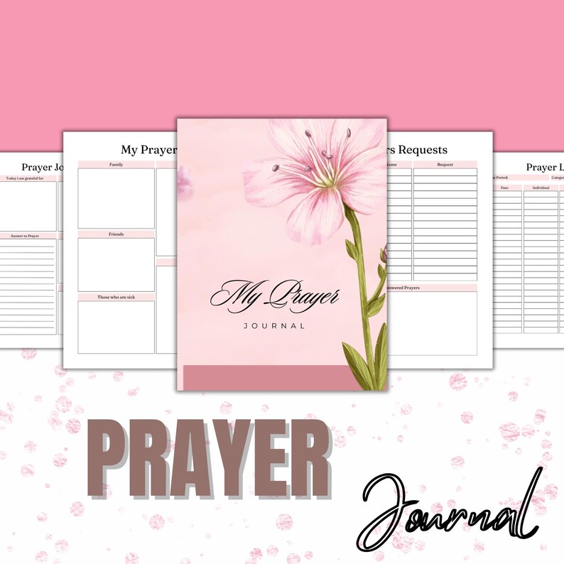 Bible Study Guide | Printable Prayer Journal & Gratitude Journal ...