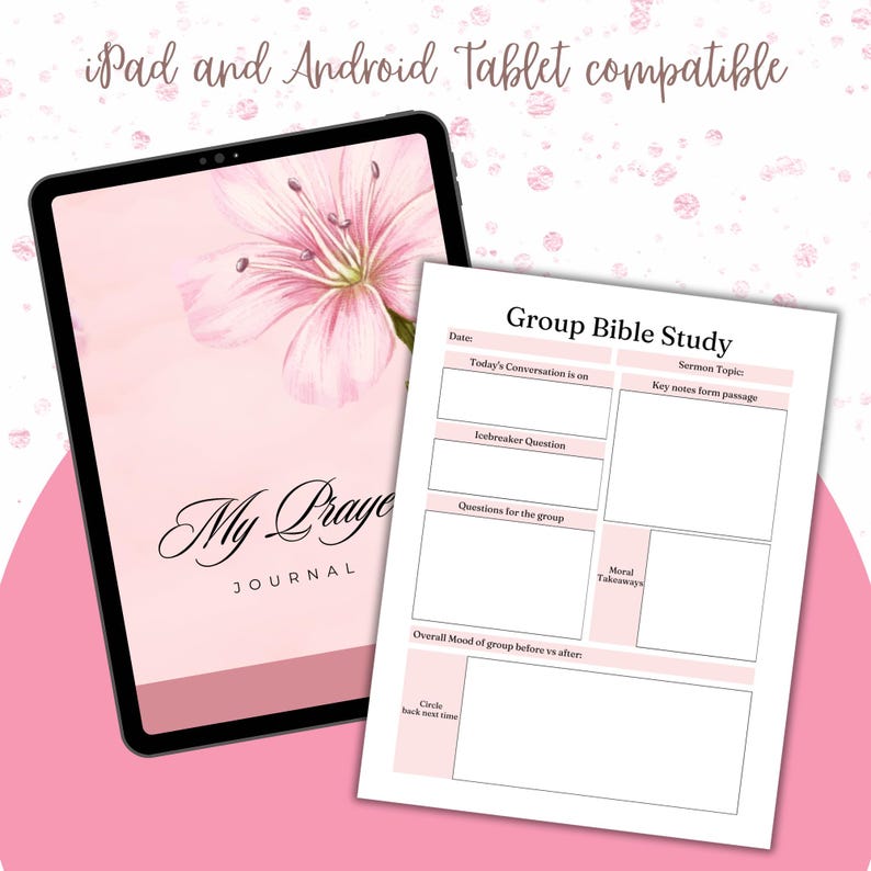 Bible Study Guide | Printable Prayer Journal & Gratitude Journal ...