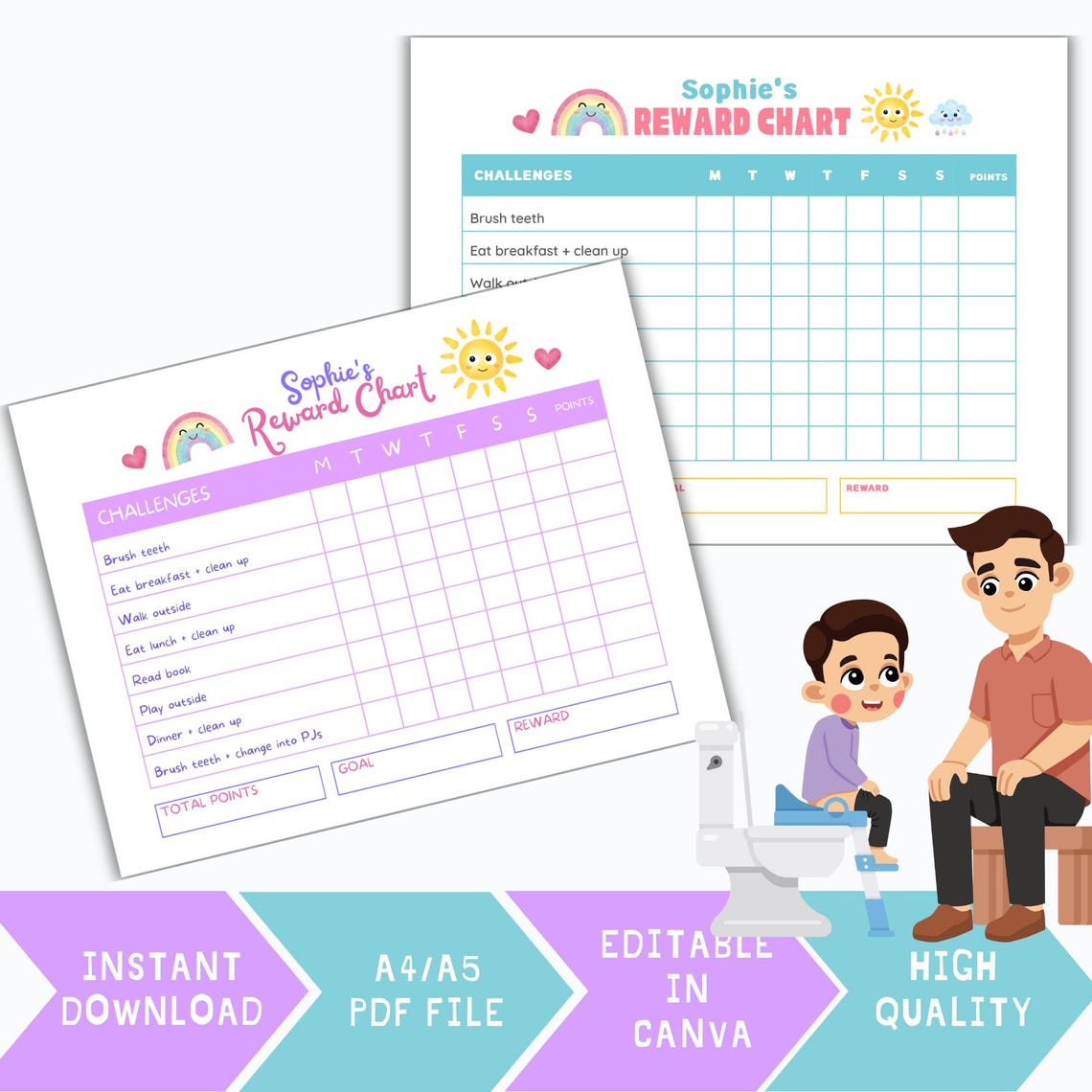 Children Summer Reward Chart | Fun & Engaging Behavior Tracker ...