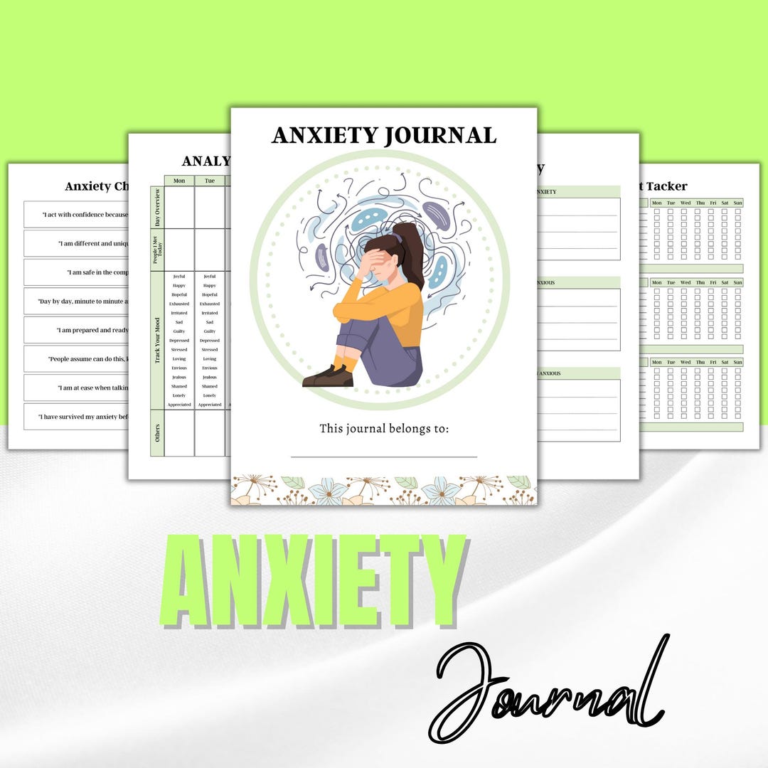 Anxiety Journal | Mental Health Planner | Digital Mood Tracker | Self ...