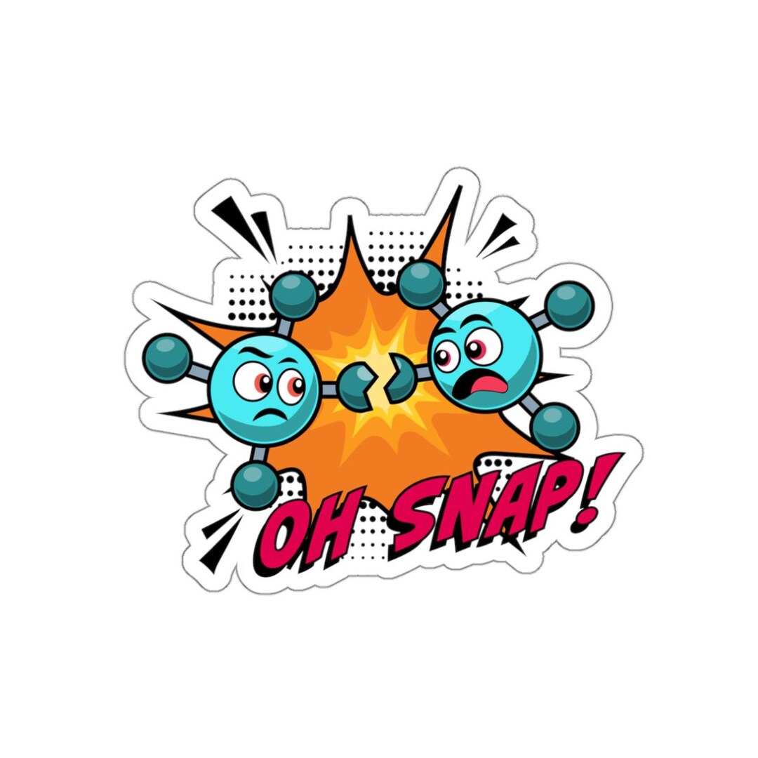 Oh Snap! - Molecule Vinyl Sticker - Etsy