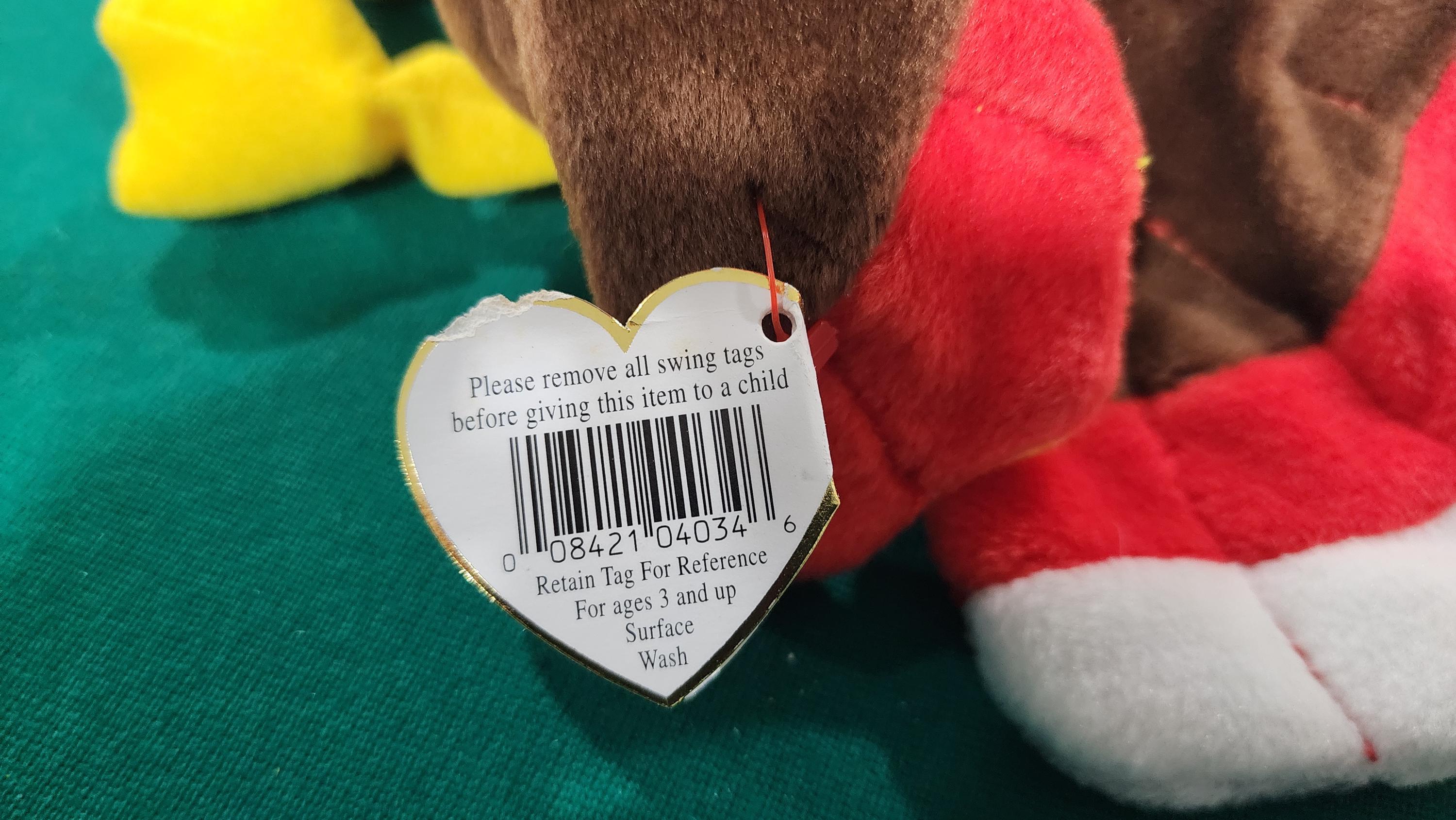 1996 Gobbles Ty Beanie Baby Retired Turkey With Tag Errors – Mint ...