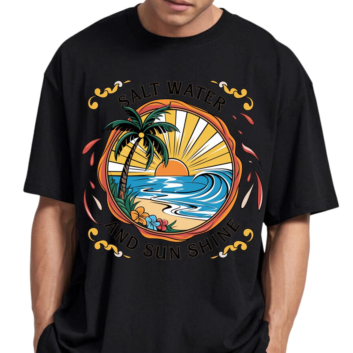 Salt Water and Sun Shine Png, Sublimation Design, Summer Png, Retro ...