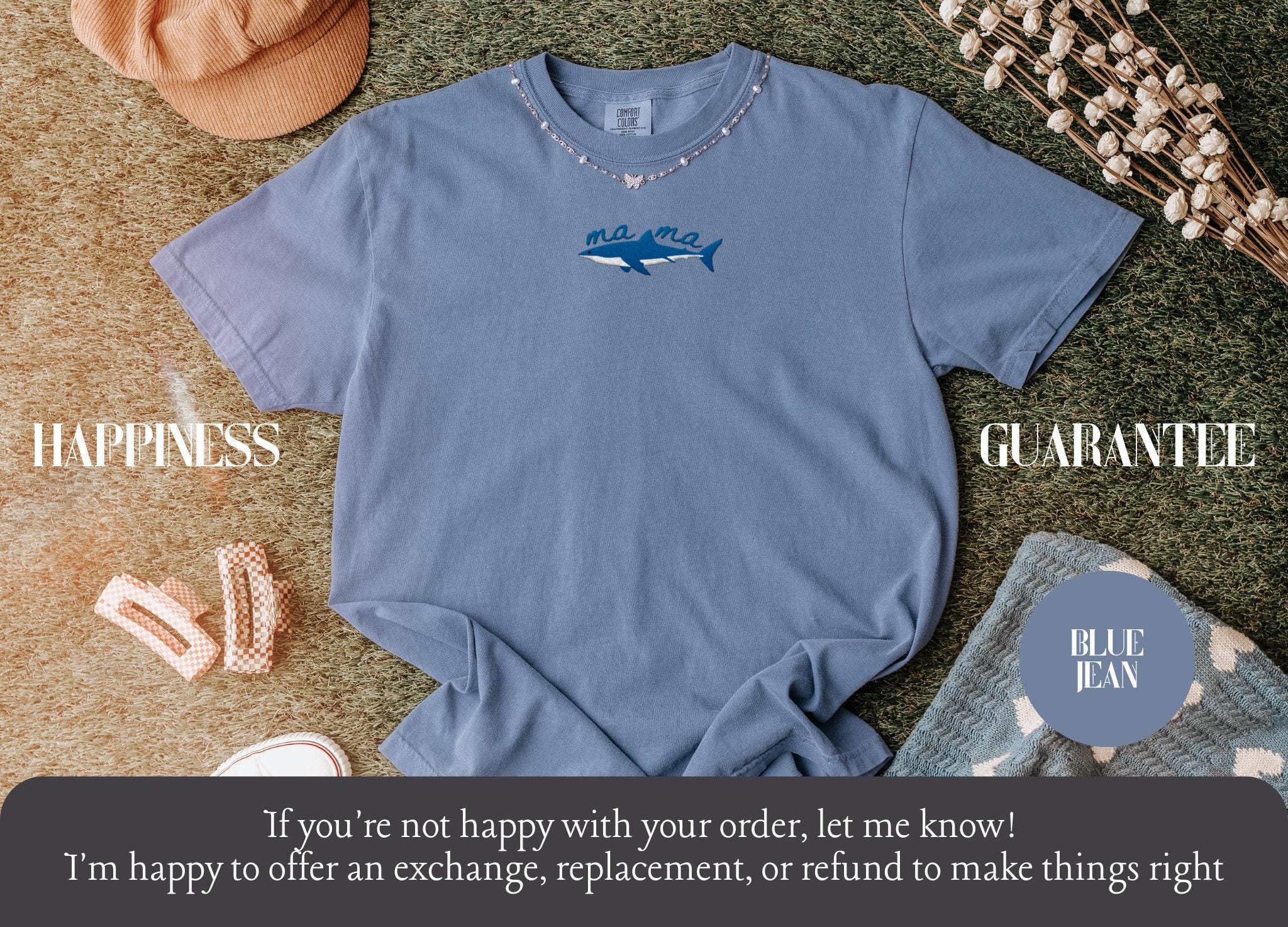Embroidered Mama Shark, Dada Shark Shirt, Custom Mama Dada Shark ...