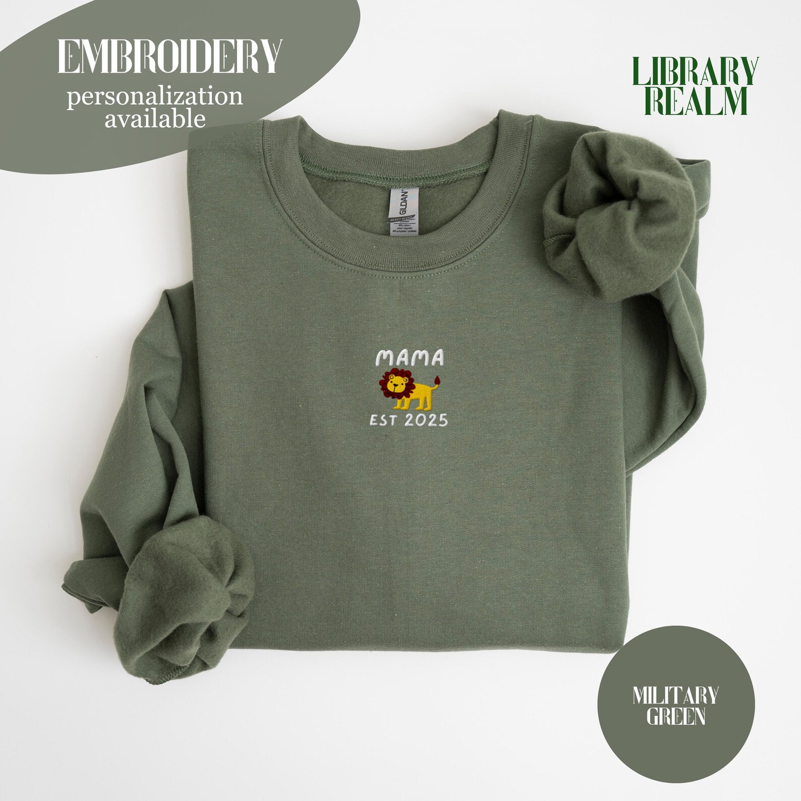 Lion Birthday Outfit, Custom Mama, Dada Embroidery, Custom Date Shirt ...